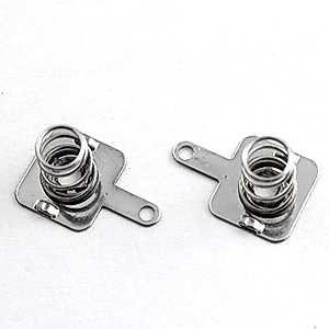 Youliang 50pcs AAA Environmental Protection Battery Positive-Negative Conversion Contact Spring Nickeling Plate 10x9mm