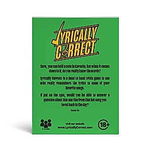 Lyrically Correct 60's and 70's Oldies but Goodies Music Trivia Card Game | Multi-Generational Family Gatherings, Adult Game Night and Fun Trivia