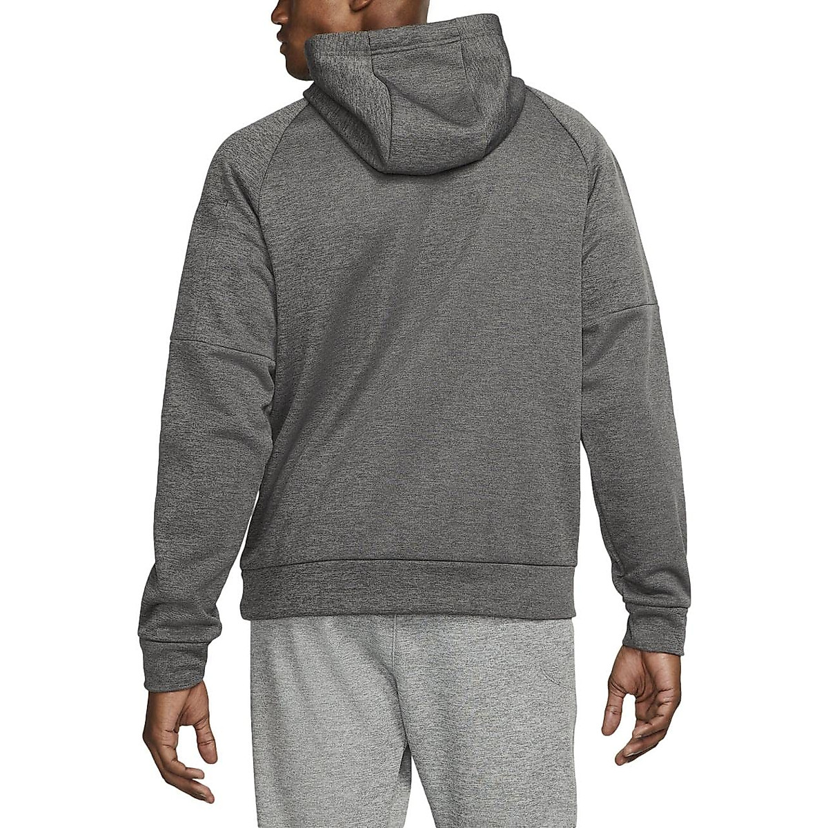 Nike Men's Therma Pullover Fitness Hoodie Carbon Heather/Black