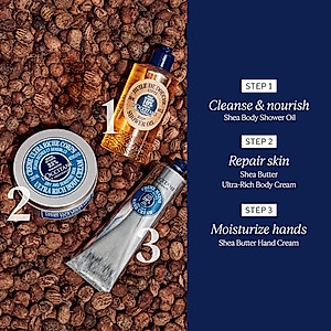 L'OCCITANE Shea Body Shower Oil: Soften & Cleanse skin, With 10% Shea Oil, Nourish, Soothe Feelings of Tightness, Shea Scent, Refill Available