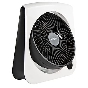 Comfort Zone CZ111WT 10" 3-Speed Turbo Table/Desk Fan with 180-Degree Adjustable Head, Adjustable Tilt, Perfect for Any Room, White