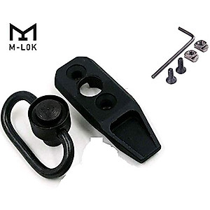 Alloy Black Tactical M Lok Modular Direct Attachment M-lok Quick Detach QD Sling Swivel Mount Kit-Push Button