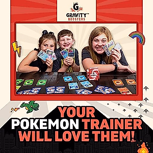 GRAVITY BOOSTERS 120 Card Super Collection | For Pokemon Card Collectors | 12x Holographic Cards | 1x Ultra Rare Guaranteed | Includes 2X PokeMasters Deck Storage Boxes compatible with Pokémon cards