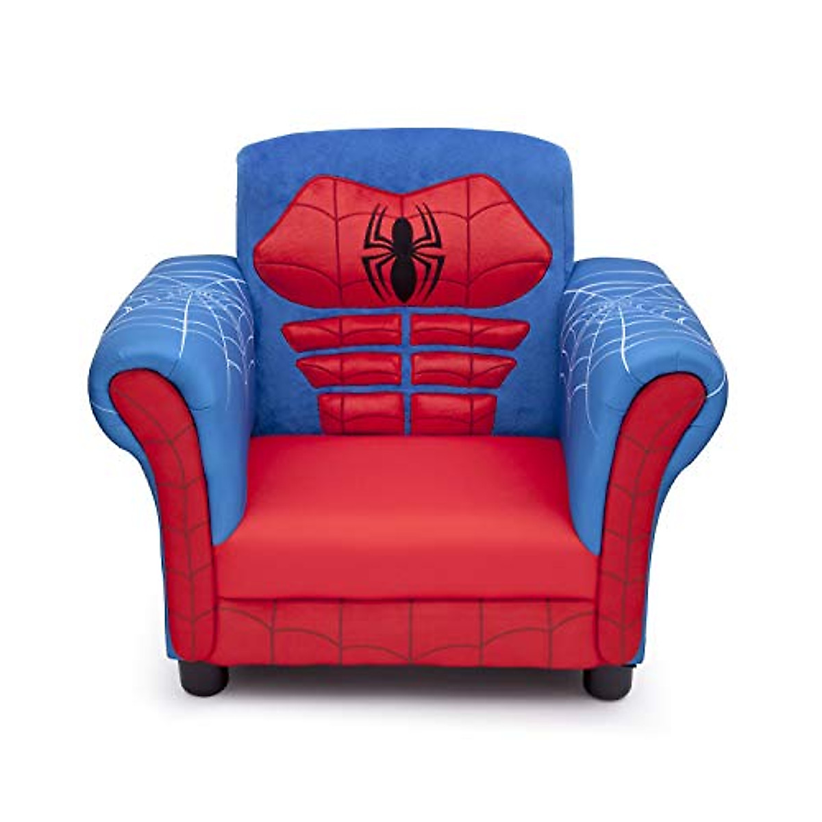 Delta Children Figural Upholstered Chair, Marvel Spider-Man (Blue, Red)