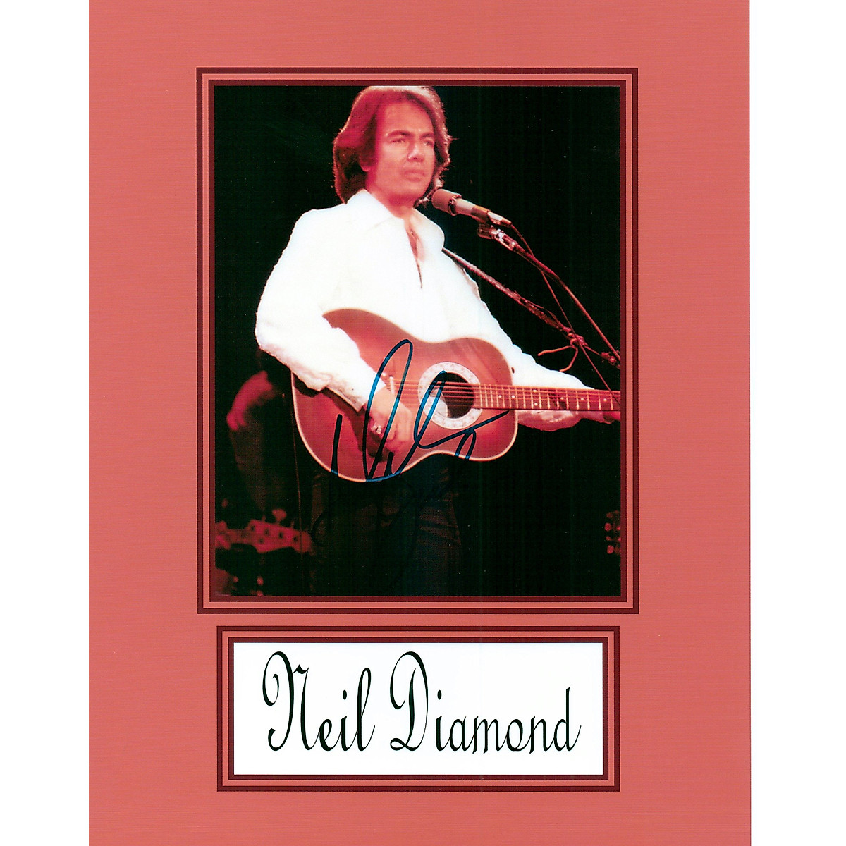 Kirkland Neil Diamond 8 X 10 Autograph Photo on Glossy Photo Paper