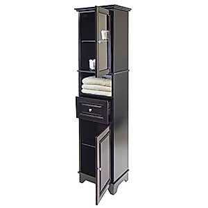Winsome Wood Alps Tall Cabinet with Glass Door and Drawer