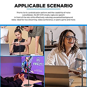 Boya Table Stand USB Condenser Cardiod Microphone for Windows Mac PC (by-CM1)