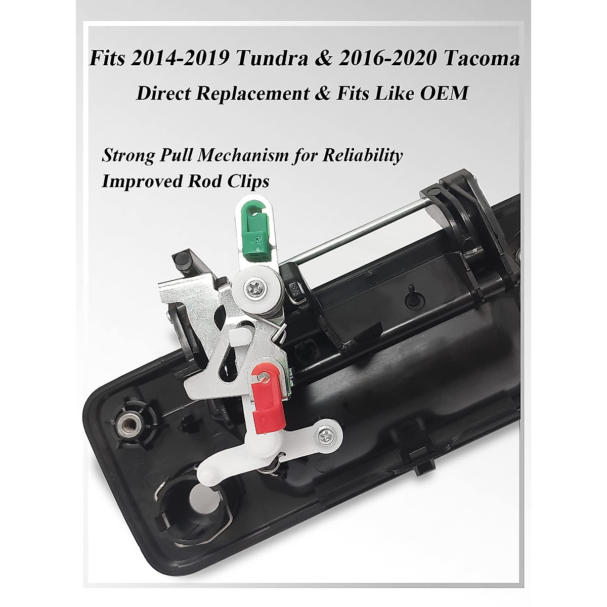 SYOAUTO Tailgate Handle for 2014-2019 Toyota Tundra and 2016-2020 Toyota Tacoma Liftgate Latch Handle with Rear Camera Hole Replaces# 69090-0C090, 69090-0C091