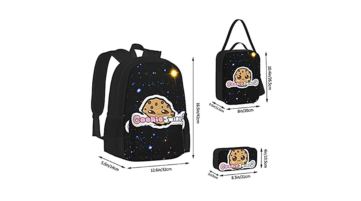 Cookie Swirl C Backpack 3-in-1 School Set with Glow Design