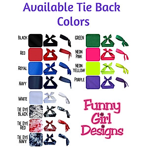 Funny Girl Designs Basketball Player Tie Back Headband with VINYL Text and Ball Customizable with Your Choice of Colors & Text - Team Gift (ROYAL BLUE TIE BACK)