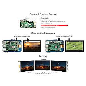 Waveshare 4.3inch Capacitive Touch Display Compatible with Raspberry Pi Pi 4B/3B+/3A+/3B/2B/B+/A+/CM3/3+/4 800×480 Resolution IPS Wide Angle MIPI DSI Interface