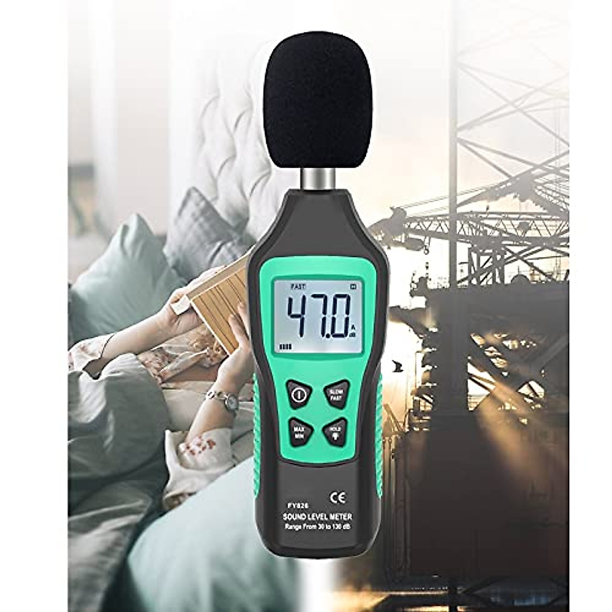 LDCHNH Sound Level Indicator Meter Analyzer Noise Audio Volume Monitor Decibel Sonometer 30-130 DB Measuring Instruments