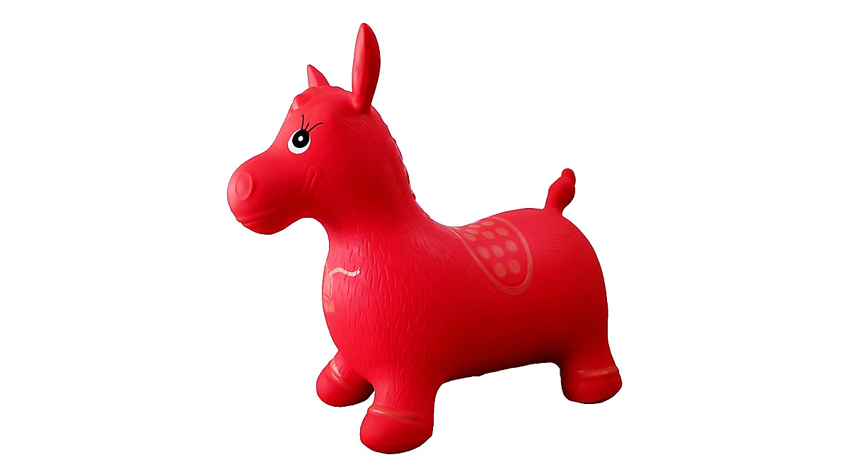 AppleRound Horse Bouncer with Hand Pump, Inflatable Space Hopper, Ride ...