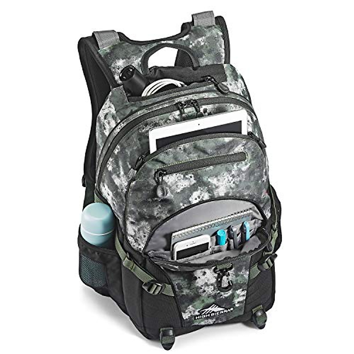 High Sierra Loop Backpack, Travel, or Work Bookbag with tablet sleeve, One Size, Urban Camo