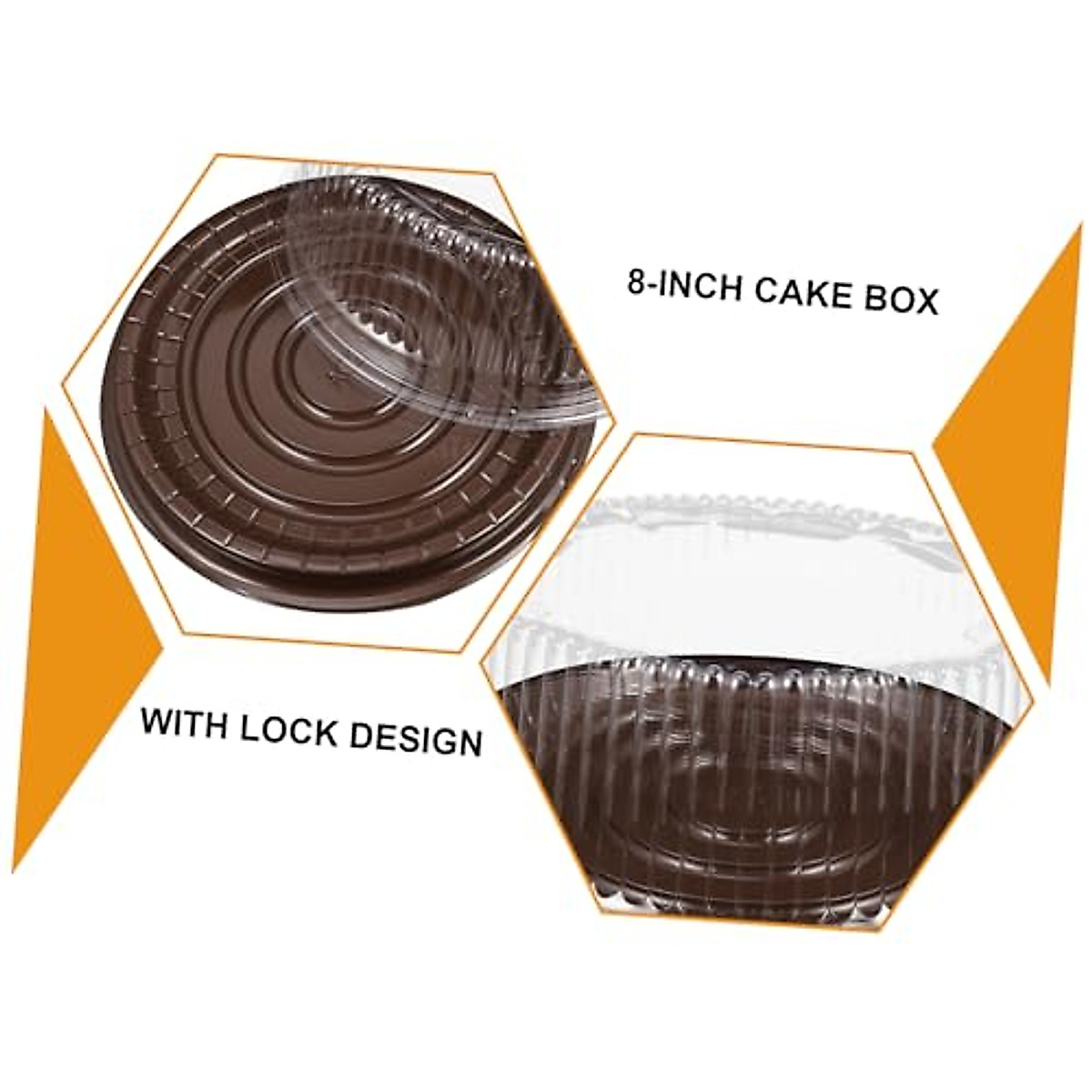 HOMSFOU 20pcs 8 Clear Cake Reusable Cake Containers Cake Containers with Lids Cake Holder with Lid Wedding Cake Stand Disposable Cake Carrier Cupcake Pan A024 With Cover Bread Box