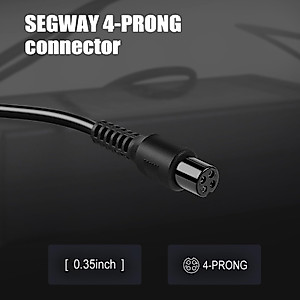 63V 4 Prong Charger for Ninebot S (Not for S-Plus) / Mini PRO/Mini lite / L8 / One A1/ One S2/ S-MAX, N3M240, GoKart Kit, Gokart PRO, 4-Pin fits for Segway Ninebot Charger