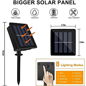 170ft 480 LED Solar Fairy String Lights, Outdoor Twinkle String Lights Porch Garden Decor, 2 Pack Each 85FT Waterproof Rope Lights Decorative Christmas Copper Wire for Backyard Patio