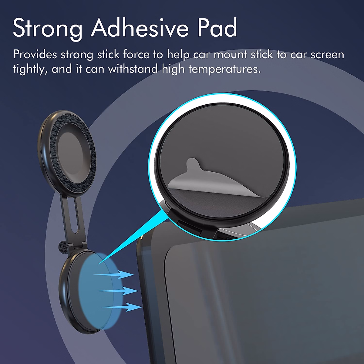 Marnana Car Mount Phone Holder for Tesla Model 3 Model Y, for MagSafe Strong Magnet Phone Mount Holder for Car Screen, Foldable and Adjustable Tesla Accessories for iPhone 12/13/14/15 Series - Black