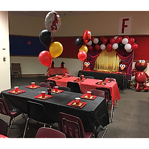 GYA 7x5ft Golden Red Curtain Party Backdrop Theater Masquerade Prom Background Kids Family Business Magic Show Circus Carnival Graduation Party Birthday Cake Table Banner