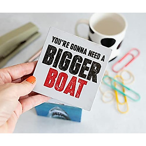 JAWS Logo Tin Storage Box Cube Organizer with Lid | 4 Inches