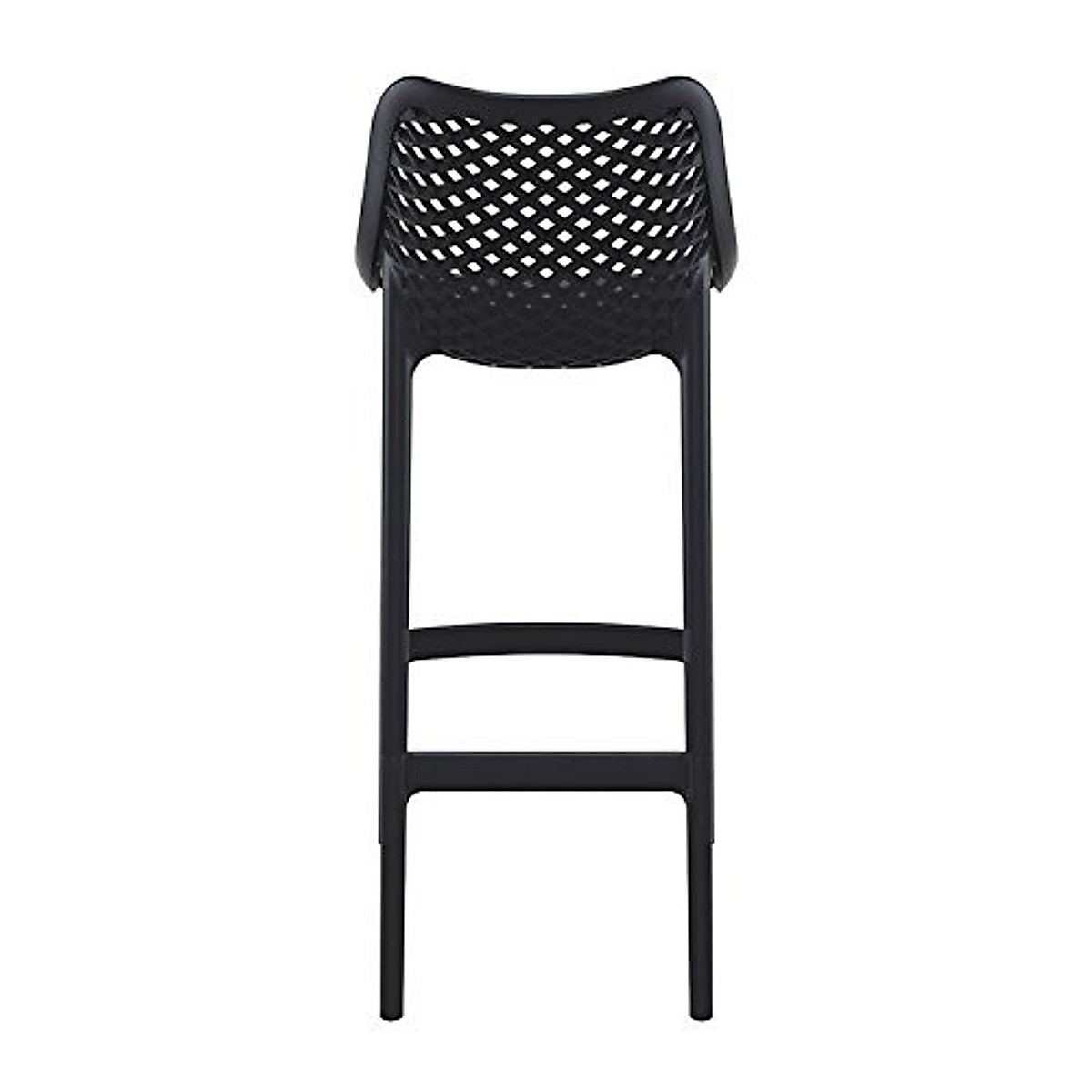 Compamia Air Patio Bar Stool in Black (Set of 2)