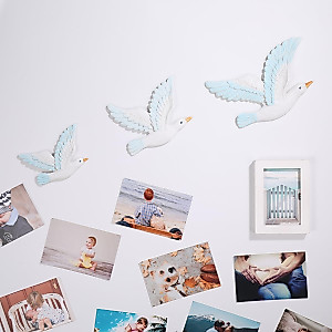 BESPORTBLE 3pcs Resin Birds Dove Wall Art Decorations ResinNautical Beach Seagulls Ornaments for Garden Coastal Wall Sculptures Decorations