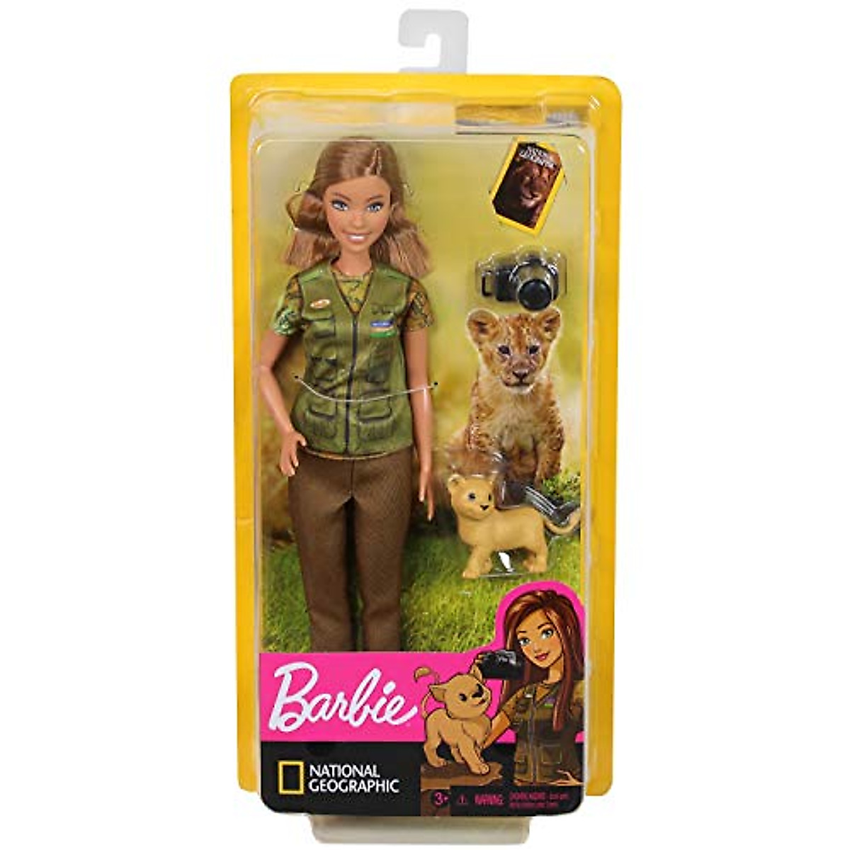 Barbie Photojournalist Doll, Brunette, Inspired by National Geographic for Kids 3 Years to 7 Years Old