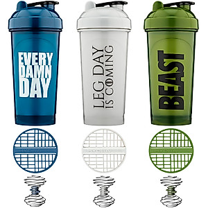 Hydra Cup OG Logo [5 Pack] 28 oz Shaker Bottles for Protein Shakes, Shaker Cups with Ball Blender Whisk, Travel To Go, BPA Free (Dark Colors)