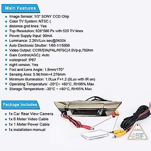 Navinio Car Third Roof Top Mount Brake Lamp Camera Brake Light Rear View Backup Camera for Toyota Hilux Revo Rocco Invincible 50 2015-2019