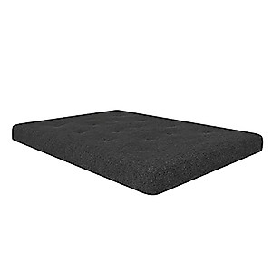 DHP Trule 6-Inch Bonnell Coil Futon Mattress, Microfiber, Full, Dark Gray