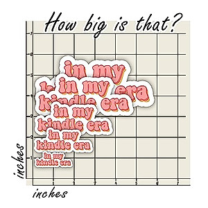 Miraki In My Kindle Era Sticker, Kindle Bookish Sticker, Book Club Sticker, Reader Stickers, Water Assitant Die-Cut Vinyl Funny Stickers Decals for Laptop, Phone, Water Bottles, Booktok Sticker