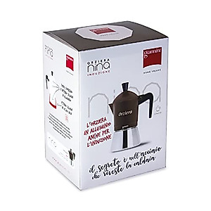 Giannini Nina Orziera 2 Cups Also For Induction Tops Stainless Steel Exterior Polished Aluminium Interior Made In Italy 6611 Silver One Size