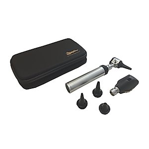 RA Bock 3.2V Bright White LED Otoscope Set with Accessories - The Perfect Tool for Medical School! (Tortoise Shell Case)