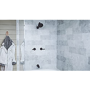 Design House 523472 Oakmont Classic Bath and Shower Trim with Single-Function Shower Head, 2-Handle Faucet and Valve for Bathroom, Oil Rubbed Bronze