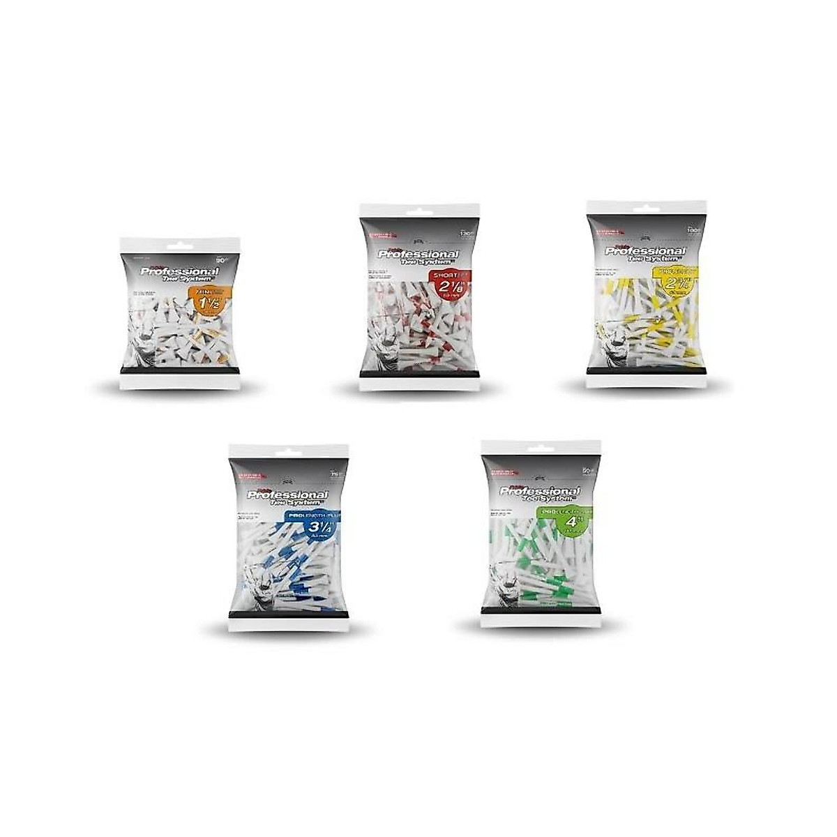 Pride Professional Tee System Mini Tee, 1-1/2-Inch- 90 Count (White)