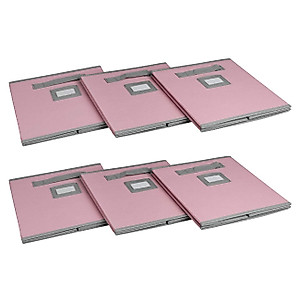 PDTXCLS Yowego EPG-Life 6 Pack Foldable Storage Cubes with Label Holder and Fabric Handle, Pink
