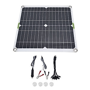 Portable Solar Panel, 11 x 11in Solar Cell Panel 200W 5V Lightweight Thin Design Solar Charger Board for Household Car Ship