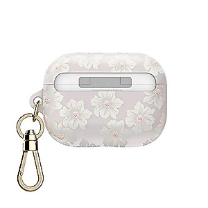 Kate Spade New York Airpods Pro Case - Hollyhock Cream/Blush/Translucent Blush/Glitter Flower Centers/Gold Logo/Premium Gold Hardware (KSAP-002-HHCCS)
