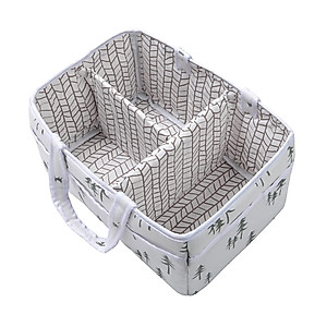 Trend Lab Mountain Baby Storage Caddy For Diaper Changing And Organizer For Newborn Essentials, 12 in x 6 in x 8 in