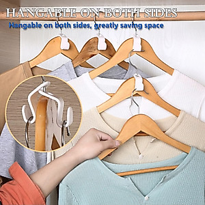 Clothes Hanger Connector Hooks,50 Pcs Hanger Hooks,Hanger Extender Clips, Cascading Clothes Hangers for Heavy Duty Space Saving Cascading Connection Hooks Clip for Closet Wardrobe Organiser(50PWhite)