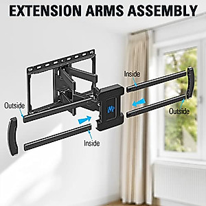 Mounting Dream TV Mount TV Wall Mount for Most 42-75 Inch TVs, Full Motion Articulating Wall Mount TV Bracket with Swivel and Tilt, Max VESA 600x400mm, Up to 100lbs, Fits 16" Wood Studs MD2619
