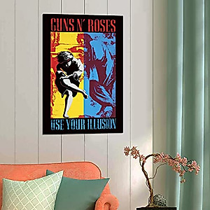 Guns N Roses Use Your Illusion Canvas Art Poster and Wall Art Picture Print Modern Family Bedroom Decor Posters 08x12inch(20x30cm)