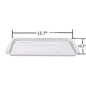 Stainless Steel Trays,DOWEI 5 Pack Stainless Steel 13.5" X 10" Dental Medical Body Piercing Instrument Tray Surgical Flat Bottom Trays for Lab Supplies
