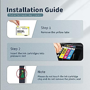OINKWERE Remanufactured 802XL Ink Cartridge Replacement for Epson 802 Ink Cartridges T802XL T802 to use with Workforce Pro WF-4740 WF-4730 WF-4720 WF-4734 EC-4020 EC-4030 Printer (3 Pack, C/M/Y)