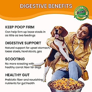 Olewo Original Carrots for Dogs – Fiber for Dogs Keep Poop Firm, Digestive Dog Food Topper, Skin & Coat Support, Dehydrated Whole Food Dog Multivitamin, Gut Health for Dogs, 2.2 lbs