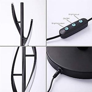 ADISUN 40W LED Floor Lamp Remote Control Dimmable Spiral Floor Lamp Indoor Lamp Floor Lamp for Living Rooms Family Rooms Bedrooms Offices Lighting (White)