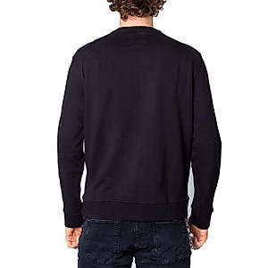 A｜X ARMANI EXCHANGE Men's Icon Project Embroidered Pullover Sweatshirt, Black, M