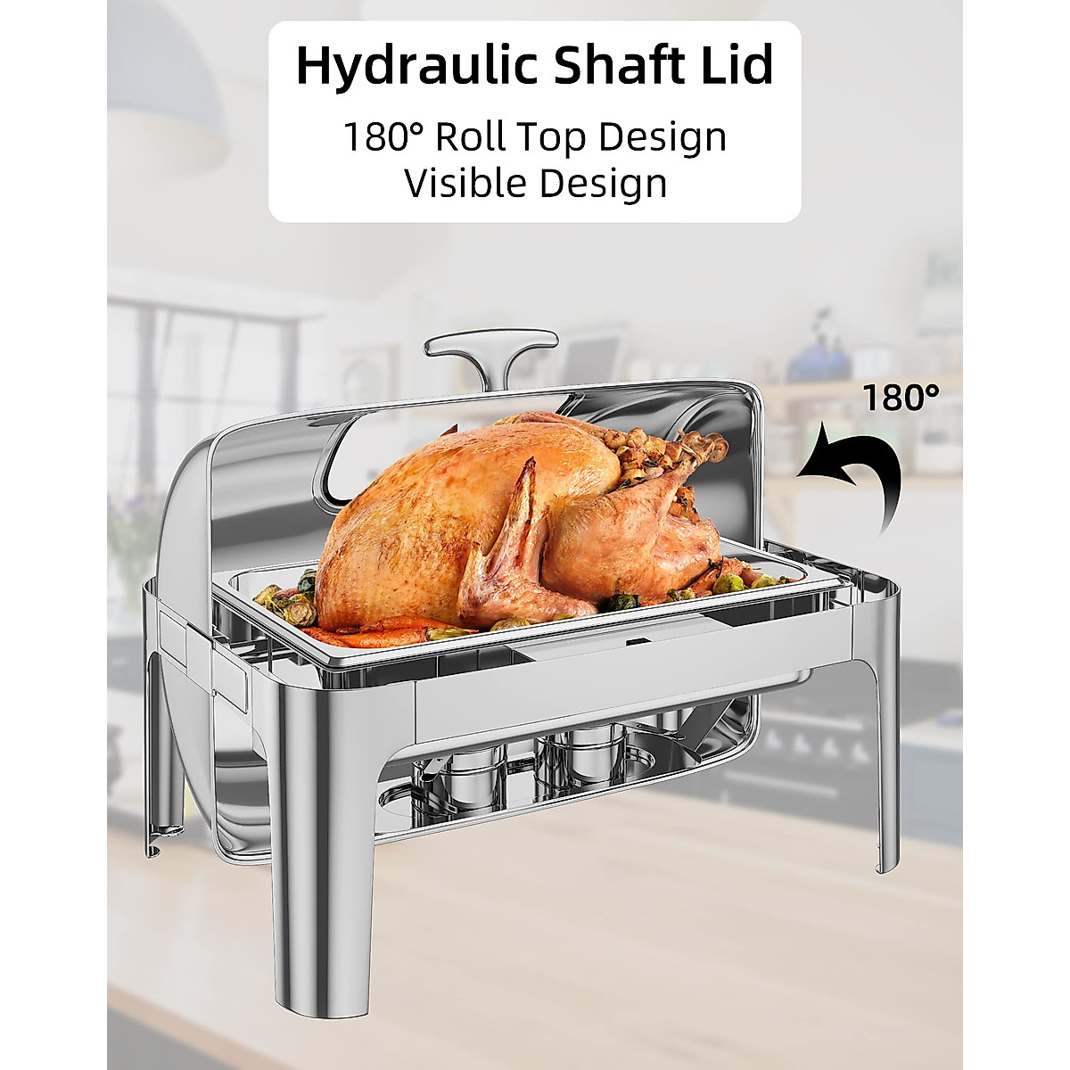 RIEDHOFF RE-TR-1/1 chafing dish, Full size pan, Rectangular with visible lid