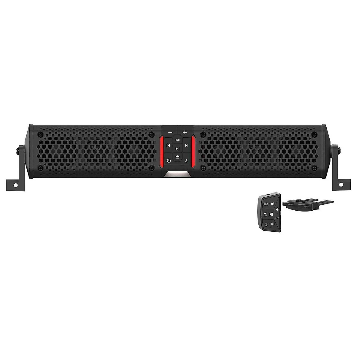 wet sounds Stealth XT 6-B - All-in-One IP67 Weatherproof 300-Watt Amplified Bluetooth 6-Speaker Soundbar with Remote - Black