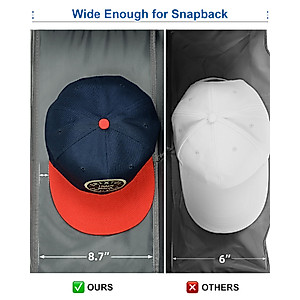 Epesoware Stackable Hat Storage for Baseball Caps, Hat Organizer for Baseball Caps with Cardboard, Wide Hat Bag Foldable Hat Case for Home Travel